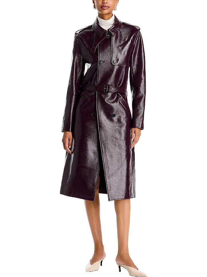 COURREGES Courreges Vinyl Faux Leather Trench Coat